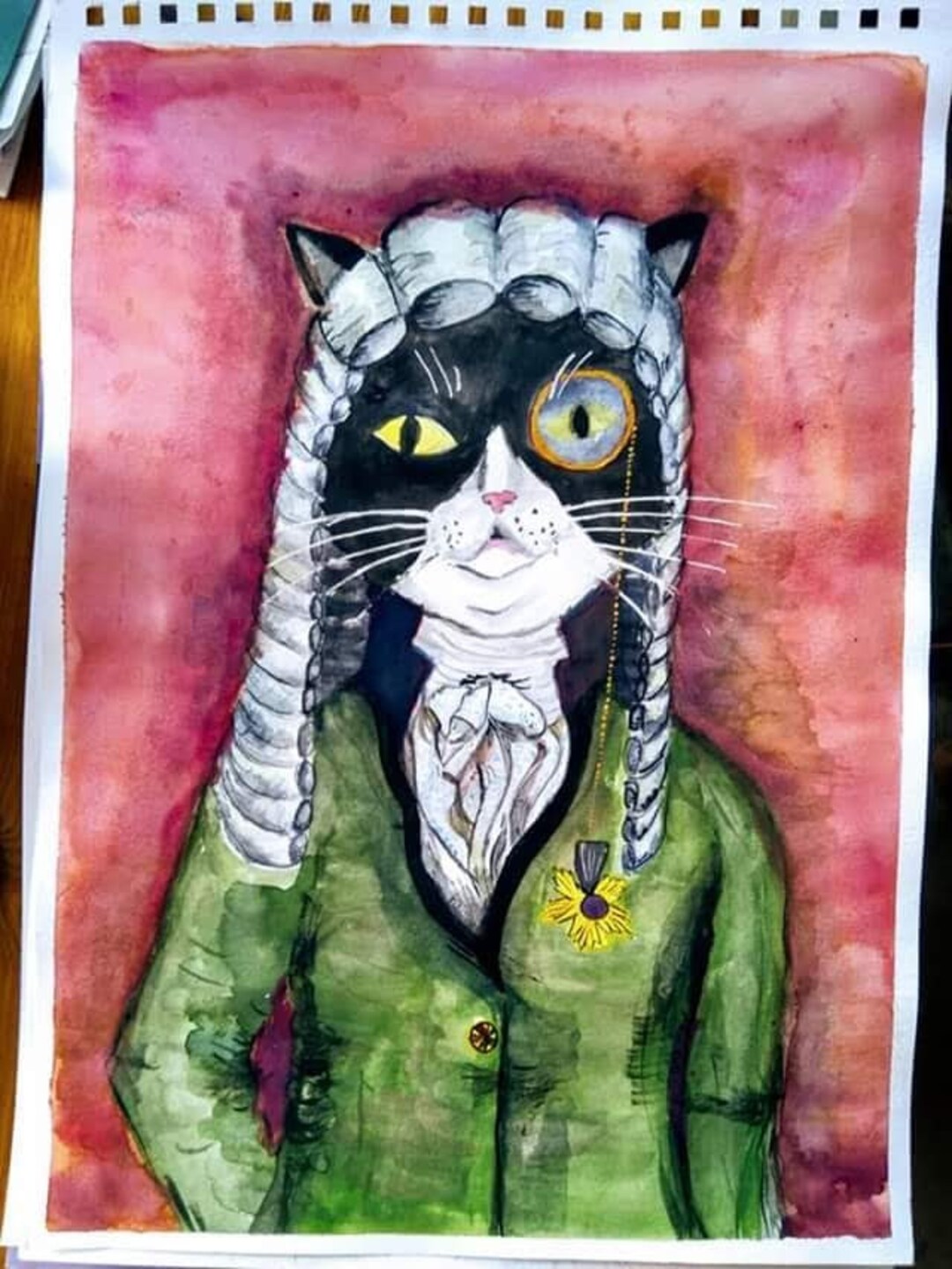 Uncle George, Georgian Aristocrat, Cat Painting, Cat, Kitty Picture ...
