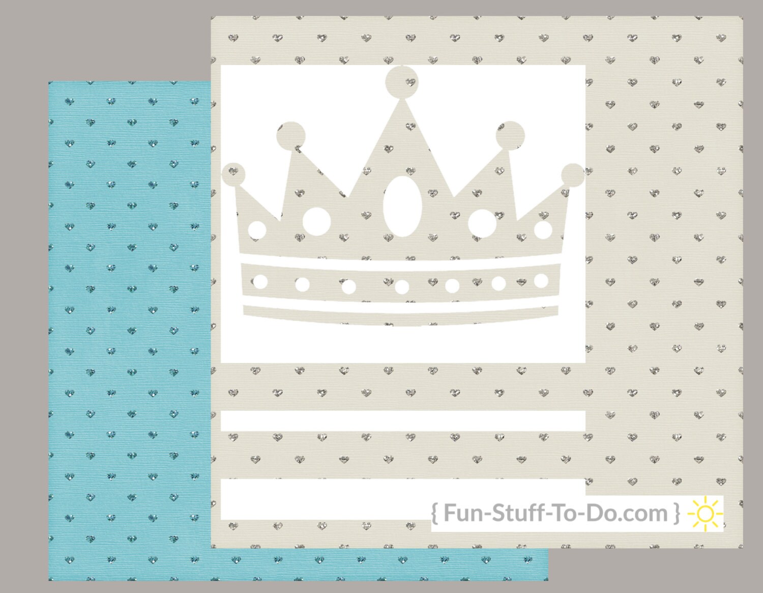 Paper Crown With Gemstones - Digital Transparent Overlay Template ...