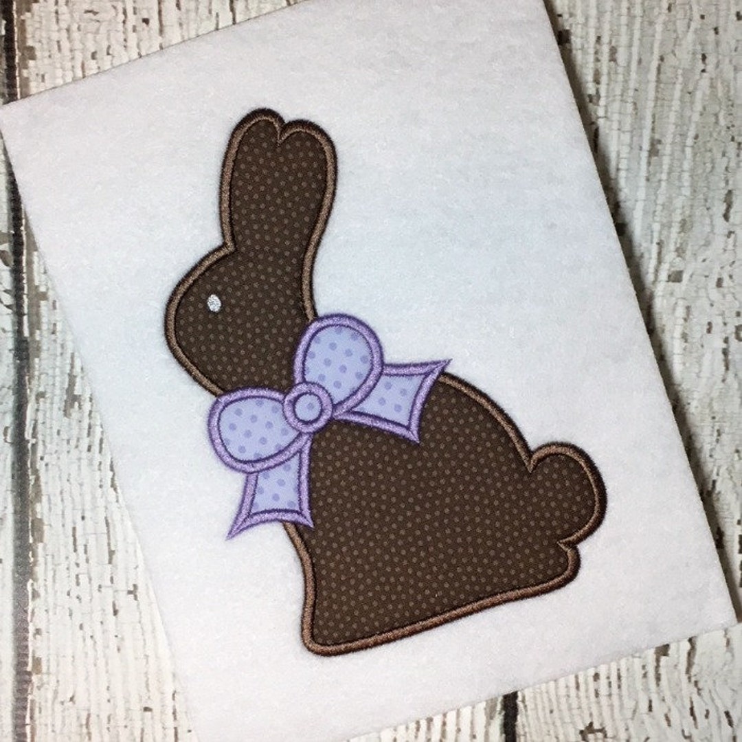 Bunny Applique Design - Bunny Embroidery Design - Rabbit Applique ...