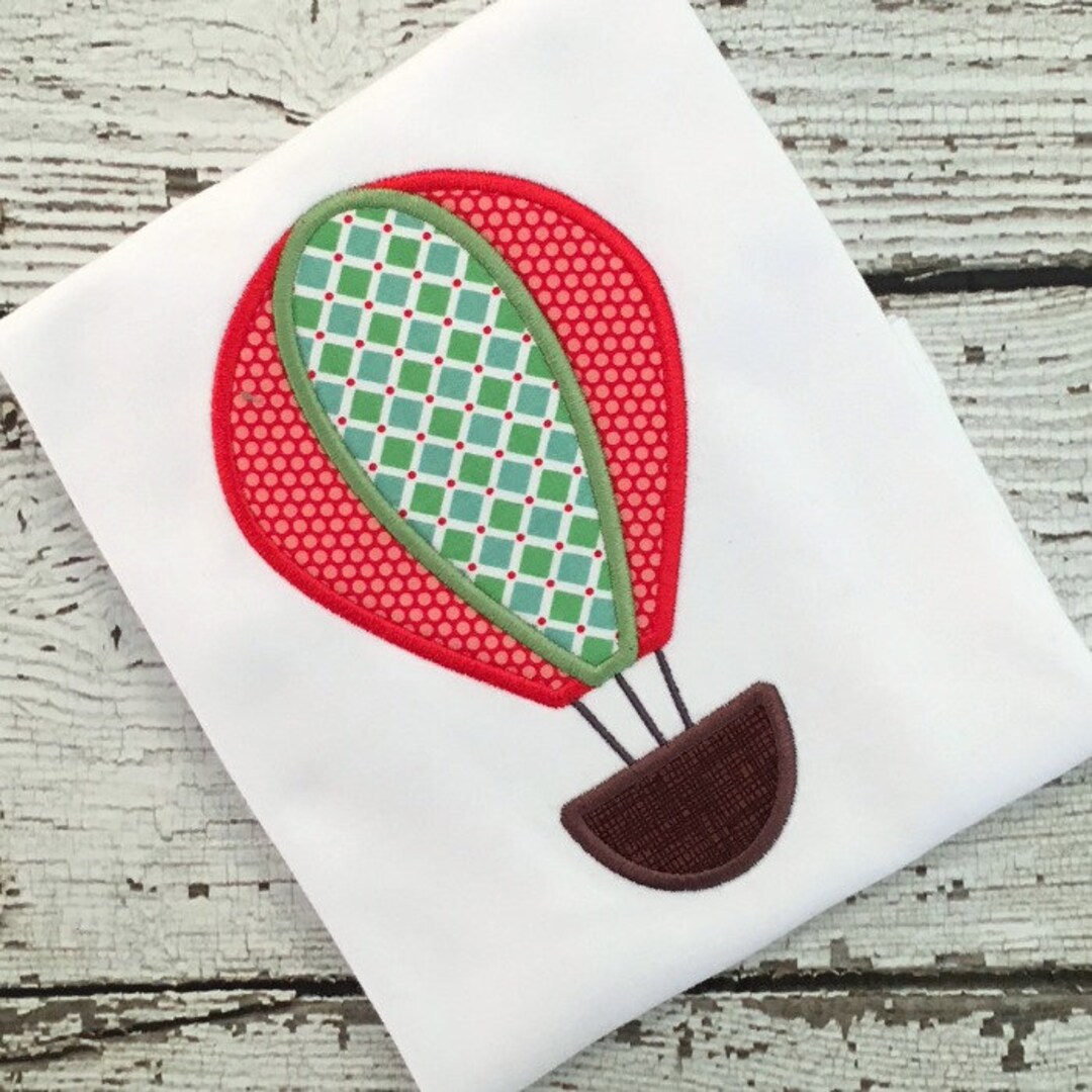 Hot Air Balloon Applique Design - Balloon Embroidery Design - Etsy