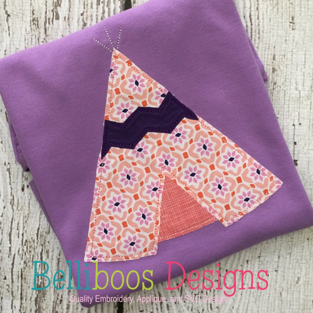Teepee Applique Design - Teepee Raggy Applique - Etsy