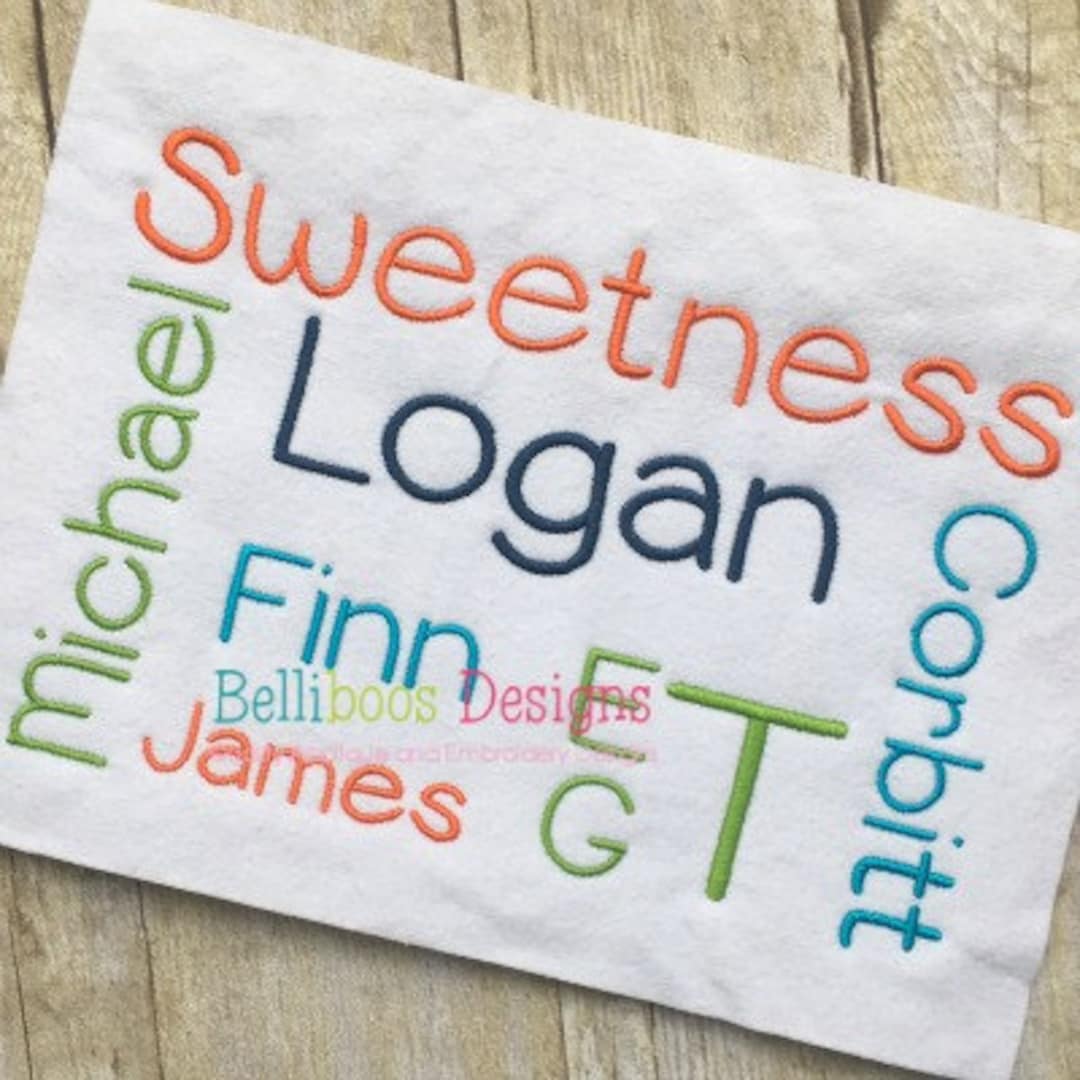Sweetness Embroidery Font - Embroidery Font - Block Embroidery Font ...