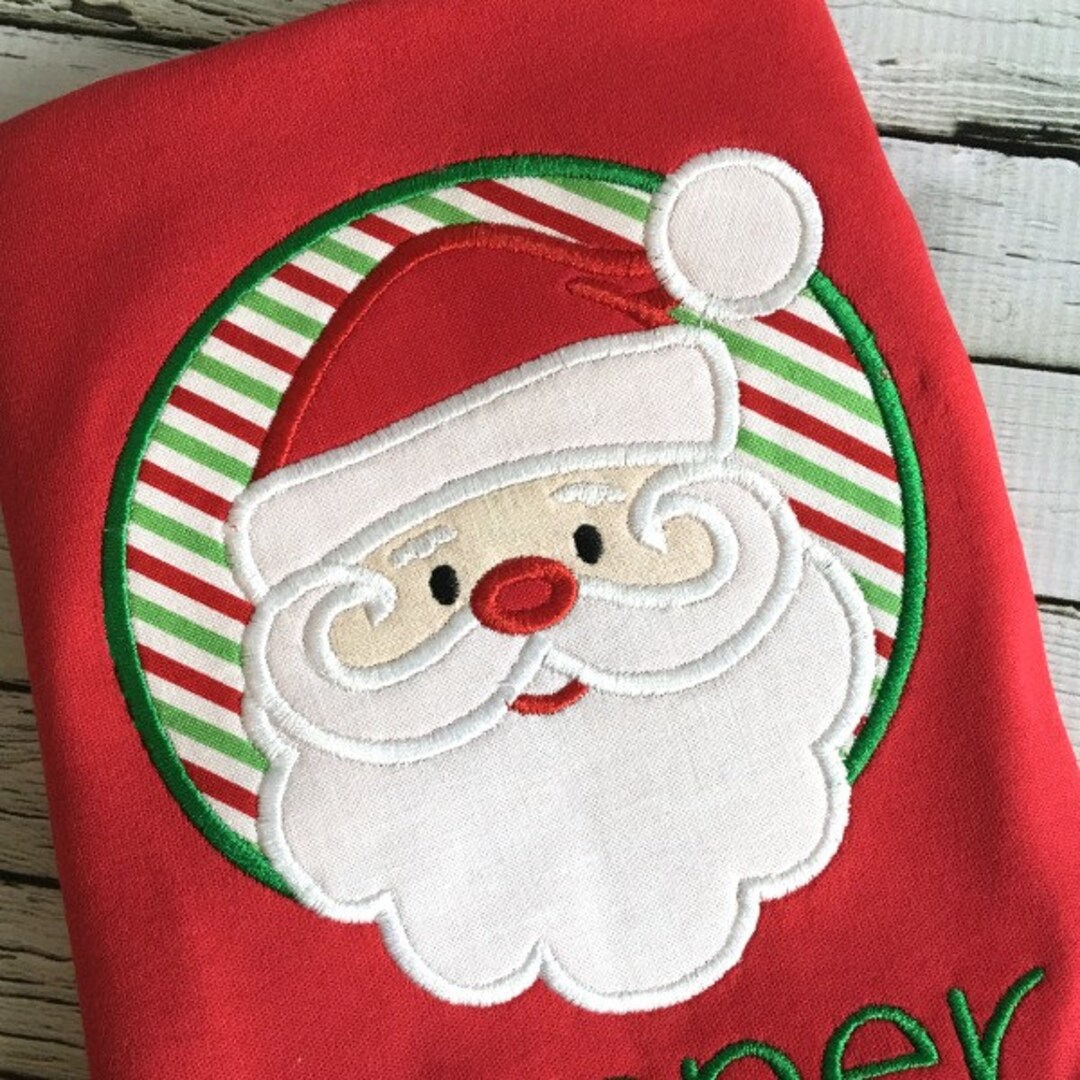 Santa Applique Design - Santa Embroidery Design - Christmas Applique ...
