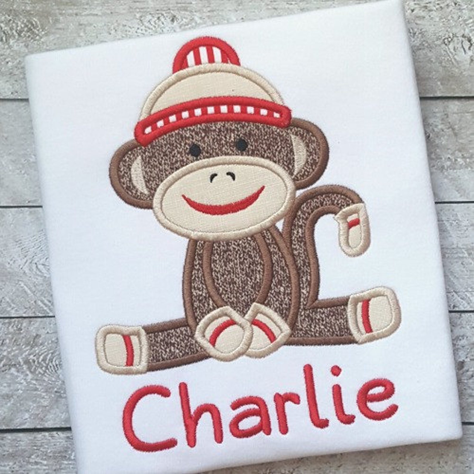 Sock Monkey Applique Design Monkey Applique Design Sock - Etsy
