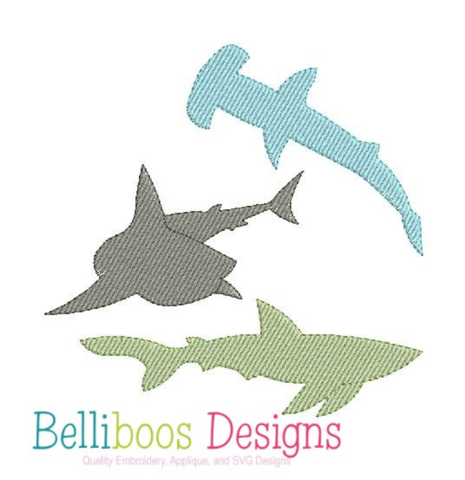 Shark Embroidery Design Shark Sketch Embroidery Design - Etsy