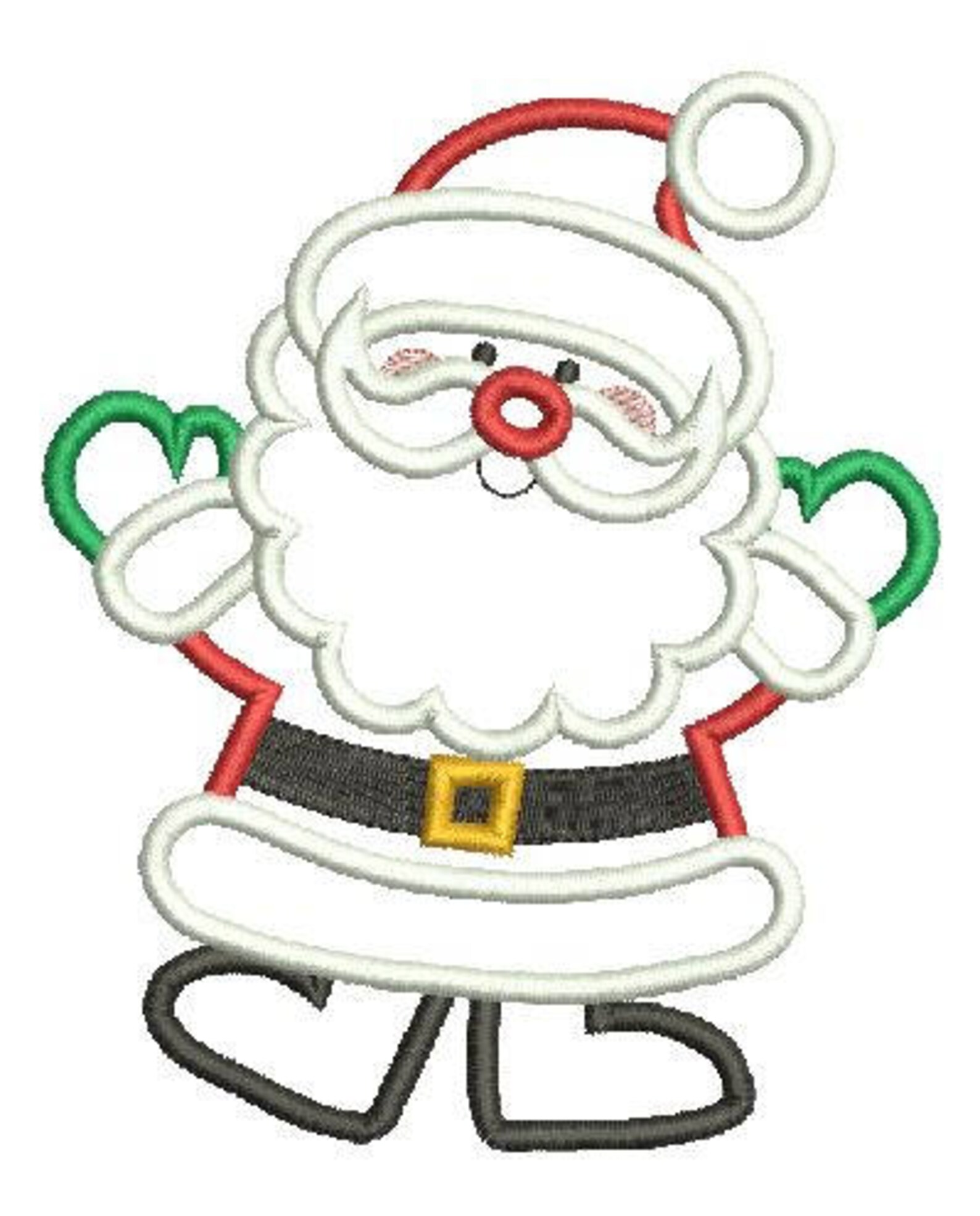 Santa Applique Embroidery Design Christmas Applique Design - Etsy
