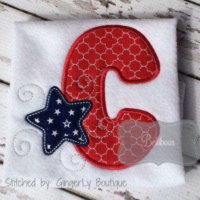 Star Alphabet Applique Design Star Alphabet Embroidery | Etsy