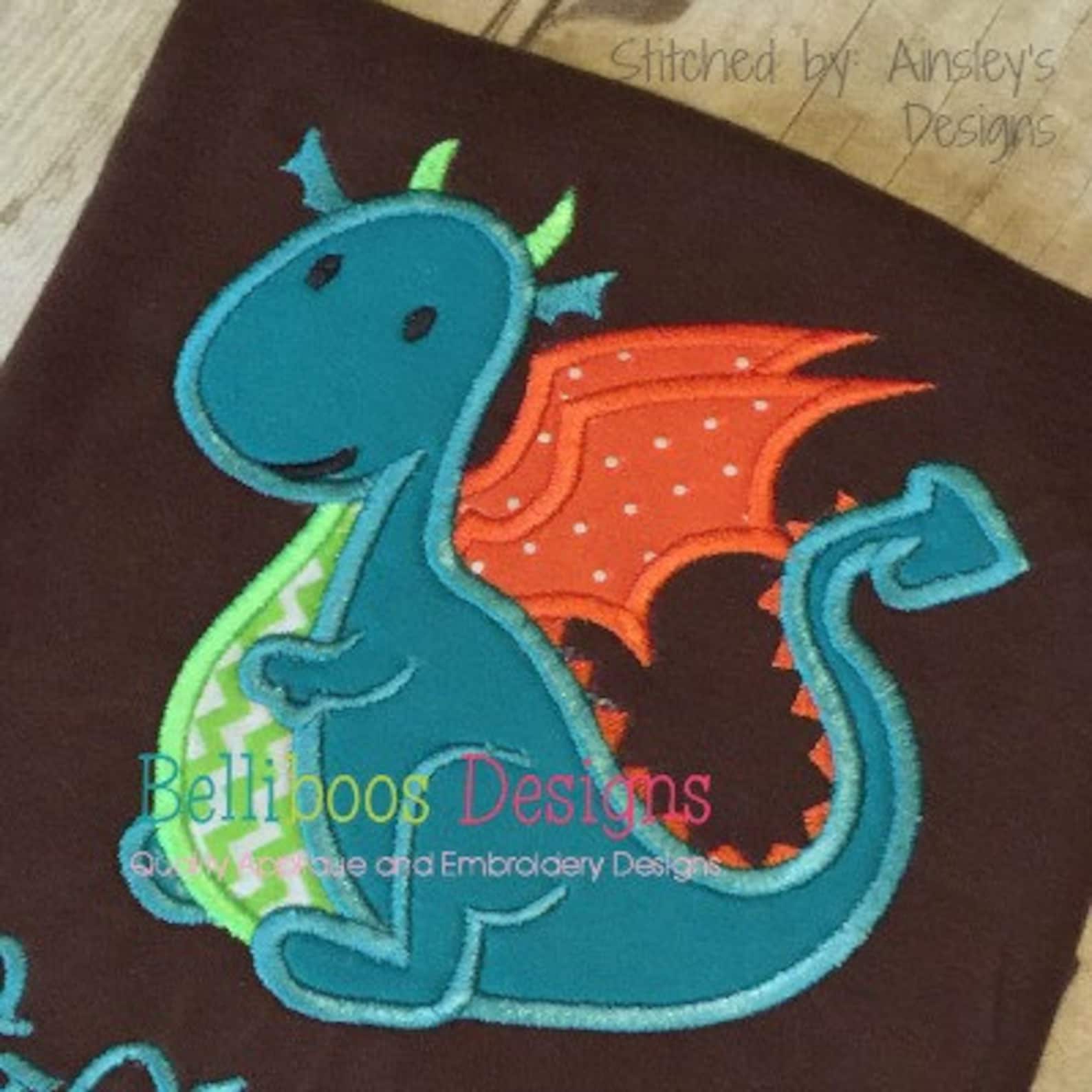 Dragon Applique Design Dragon Embroidery Design - Etsy