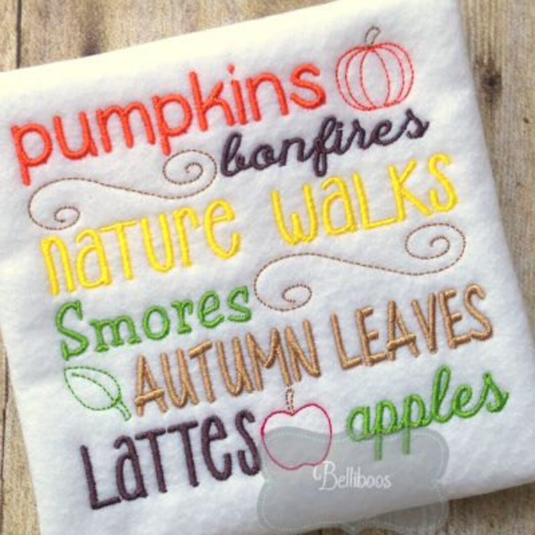 Fall Embroidery Design - Thanksgiving Embroidery Design - Embroidery ...
