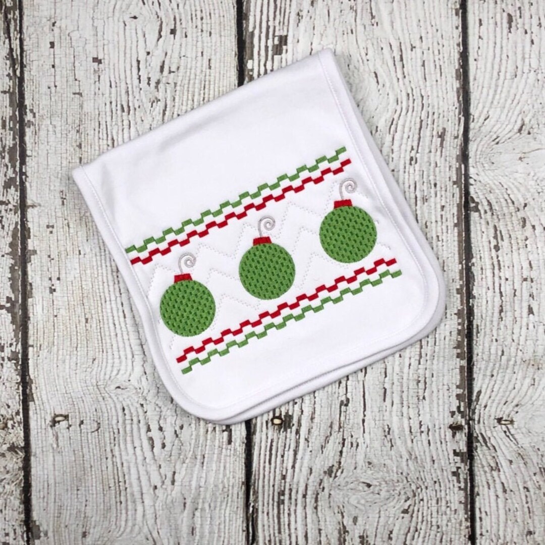 Christmas Ornament Faux Smock - Christmas Ornament Embroidery Design - Etsy