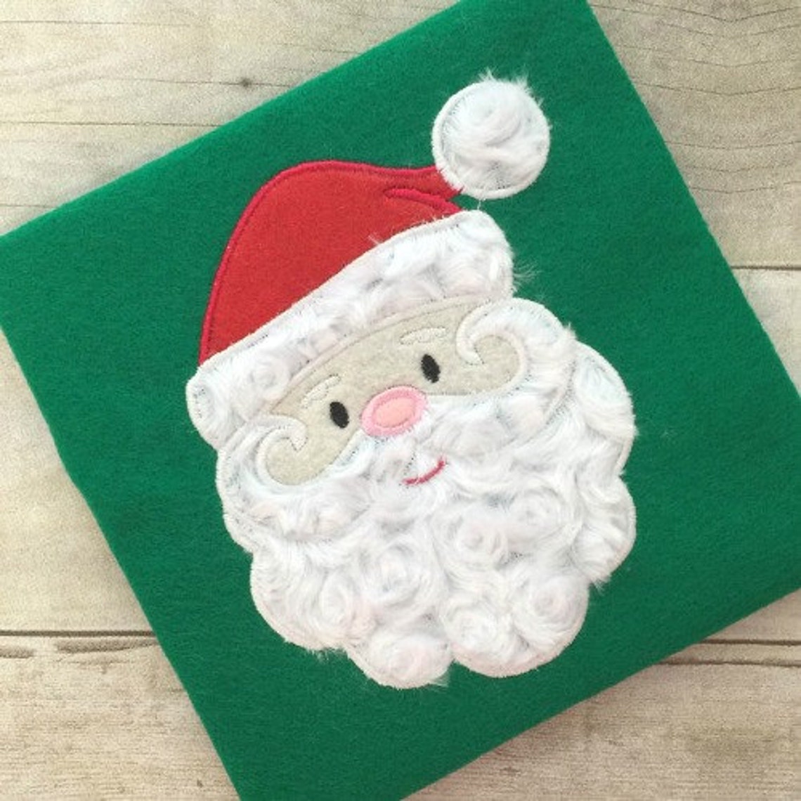 Santa Applique Embroidery Design Christmas Applique Design | Etsy