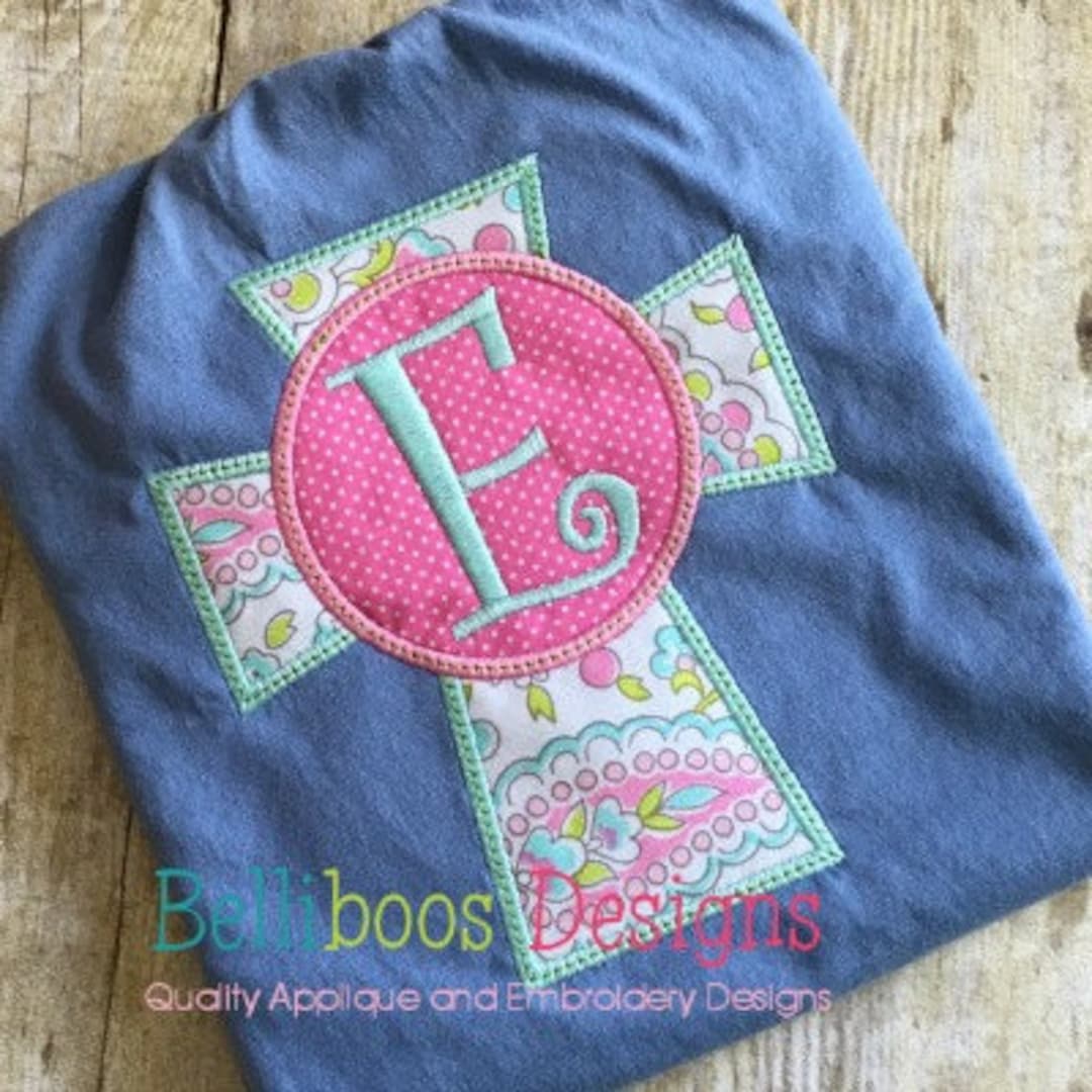 Cross Applique - Cross Embroidery - Religious Applique - Easter ...