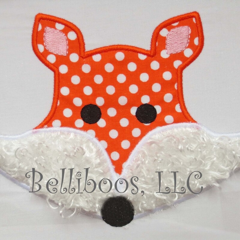 Fox Applique Design - Etsy