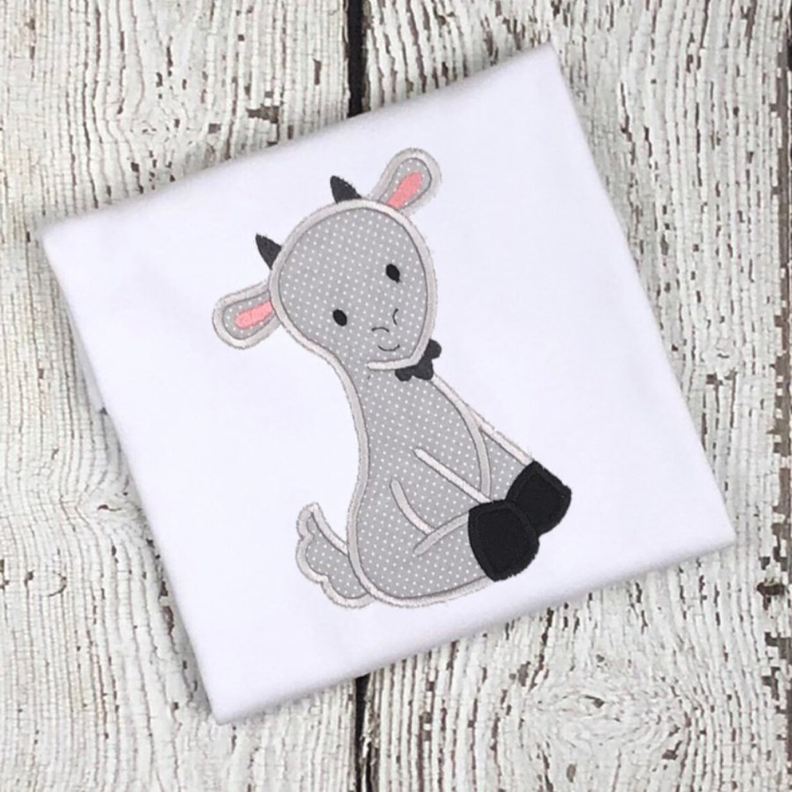 Goat Applique Embroidery Design Farm Embroidery Design | Etsy