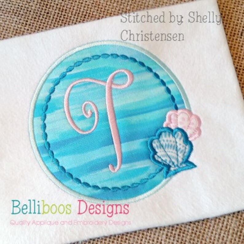 Shell Frame Applique Beach Applique Summer Applique - Etsy