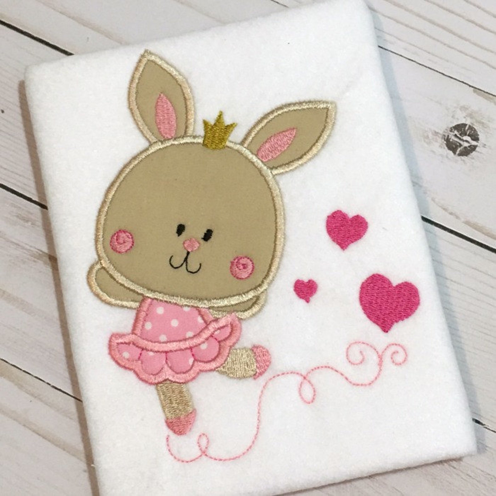 Bunny Applique Design Ballerina Applique Design Easter - Etsy