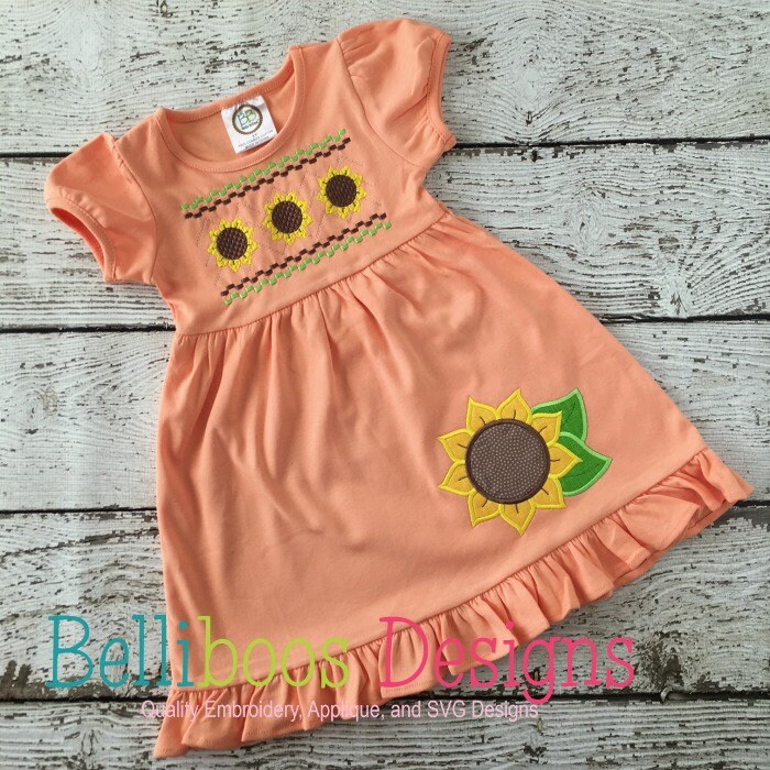 Flower Faux Smock Embroidery Flower Embroidery Fall | Etsy