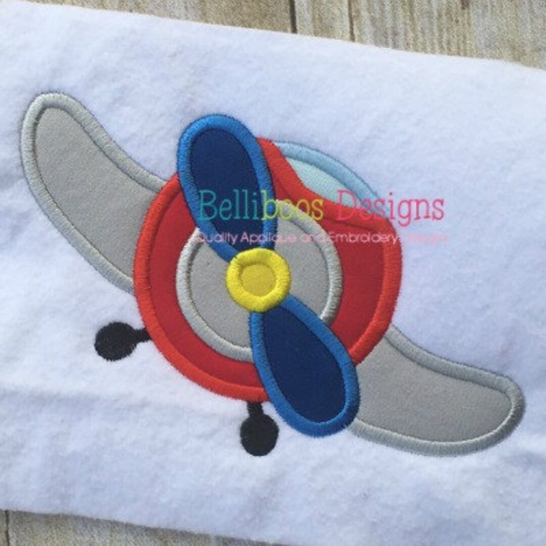 Plane Applique Design - Airplane Applique - Transportation Applique ...