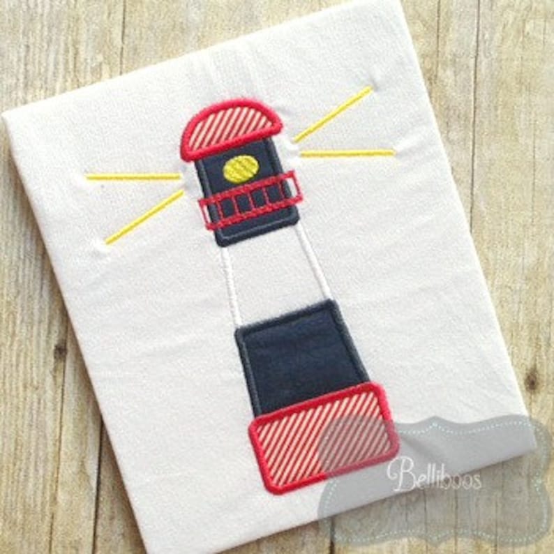 Lighthouse Applique - Lighthouse Embroidery - Nautical Applique ...
