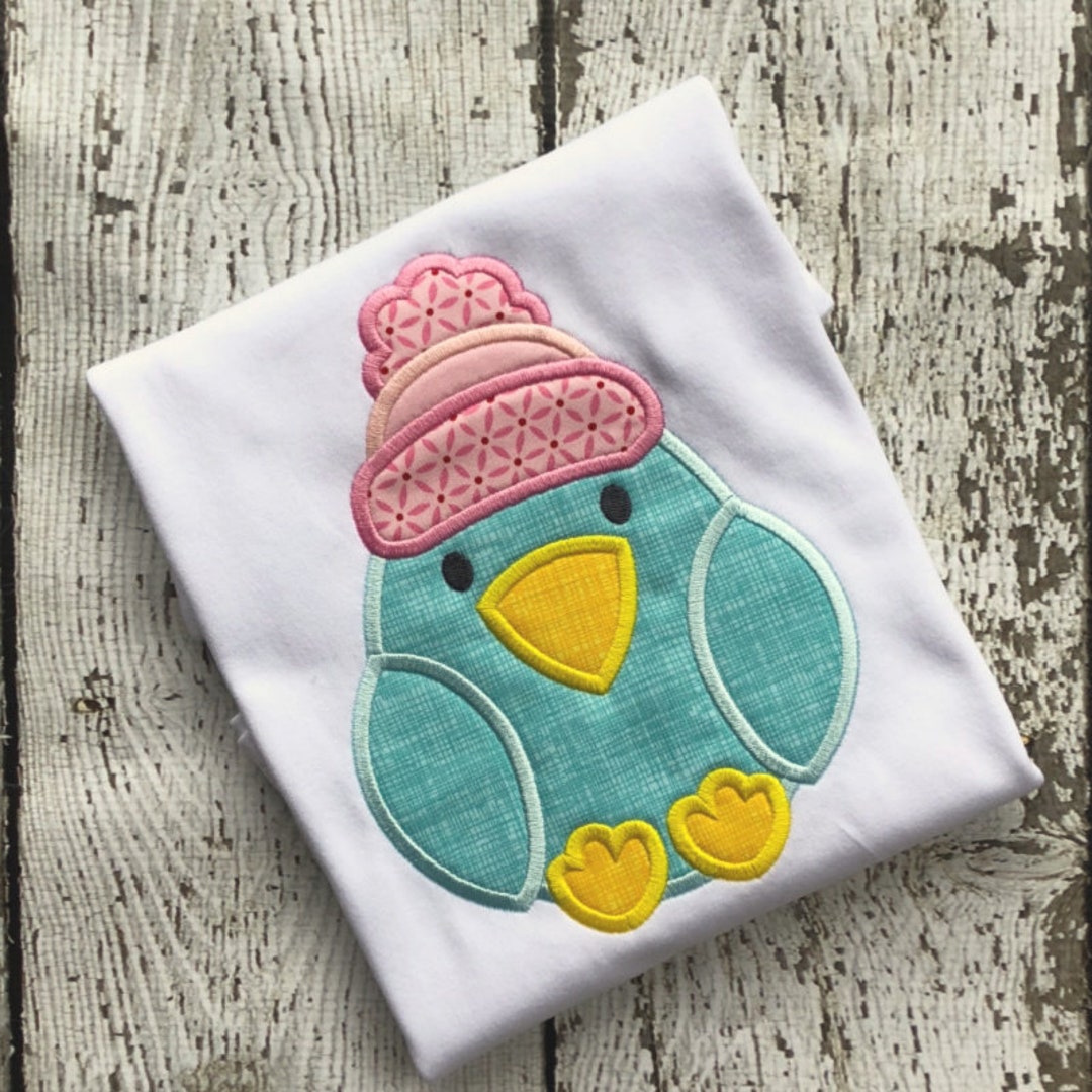 Winter Bird Applique Design - Bird Applique Design - Christmas Applique ...