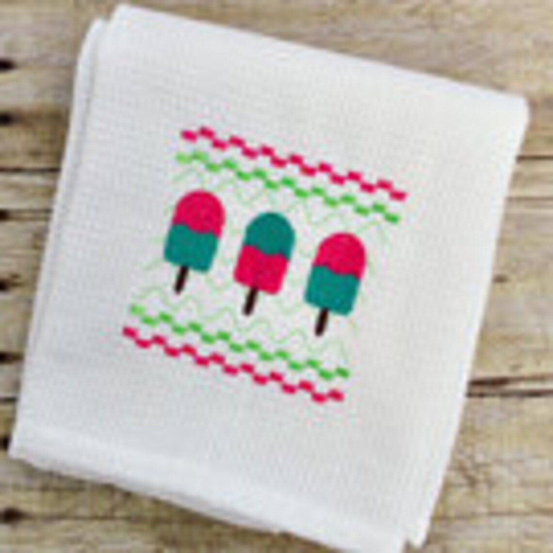Popsicle Faux Smocking Popsicle Embroidery Design Summer | Etsy