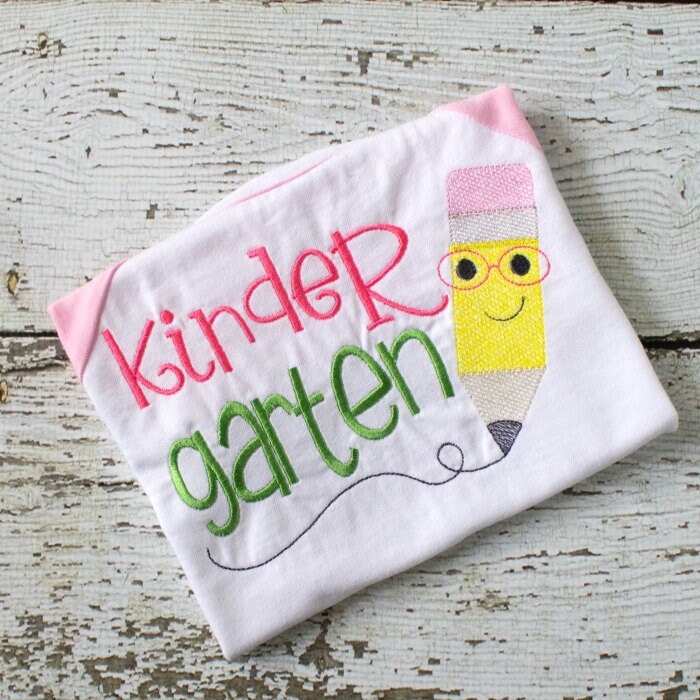 Kindergarten Embroidery Design Back to School Embroidery | Etsy