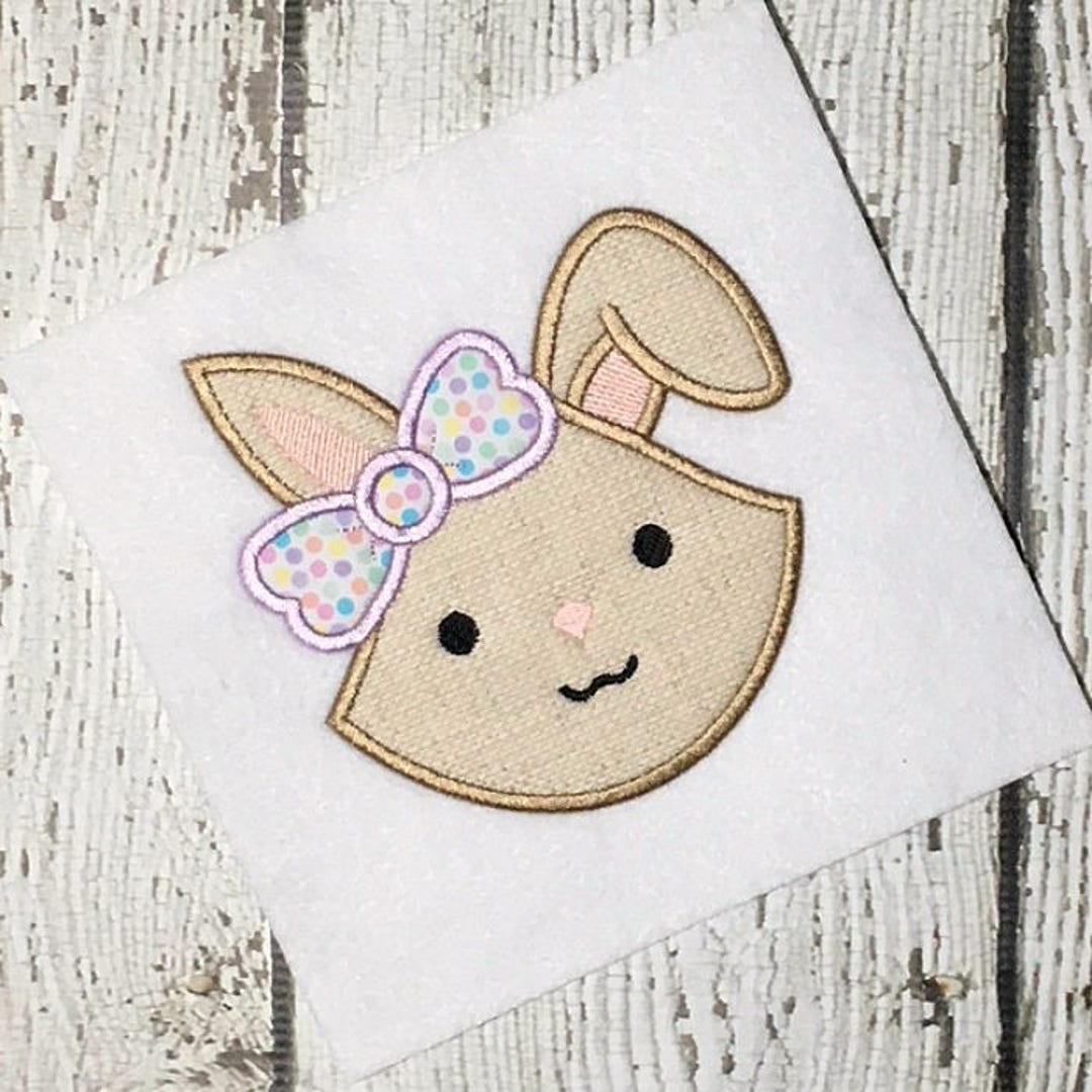 Bunny Applique Design - Rabbit Applique Design - Easter Applique Design ...