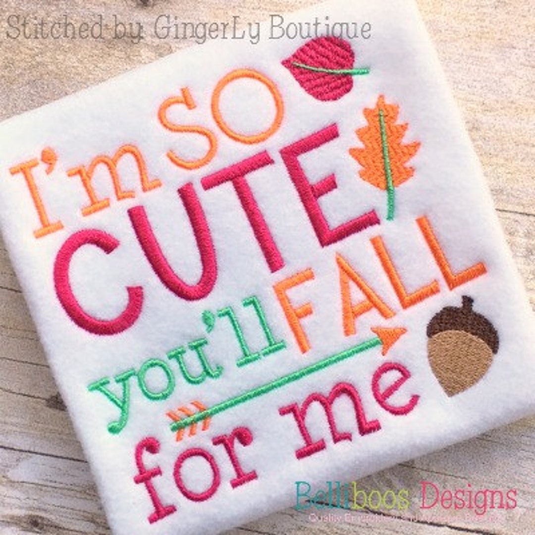 Fall Embroidery Design -fall Applique Design - Embroidery Saying ...