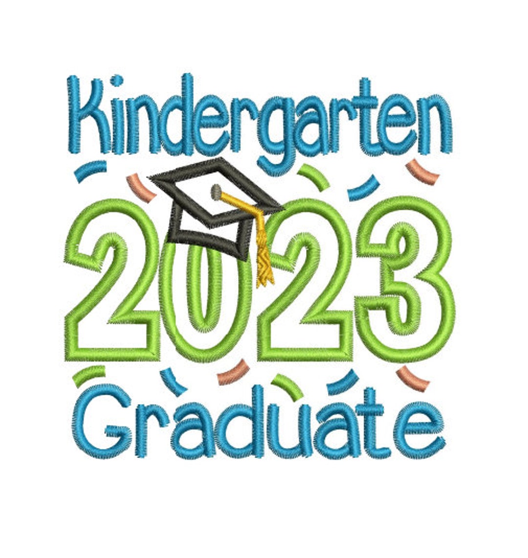 Kindergarten Graduate Embroidery Design Kindergarten - Etsy