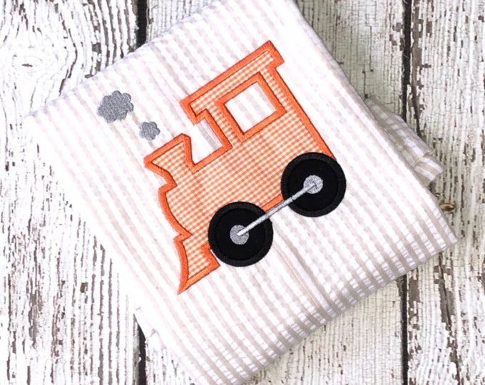 Train Applique Design - Train Embroidery Design - Etsy