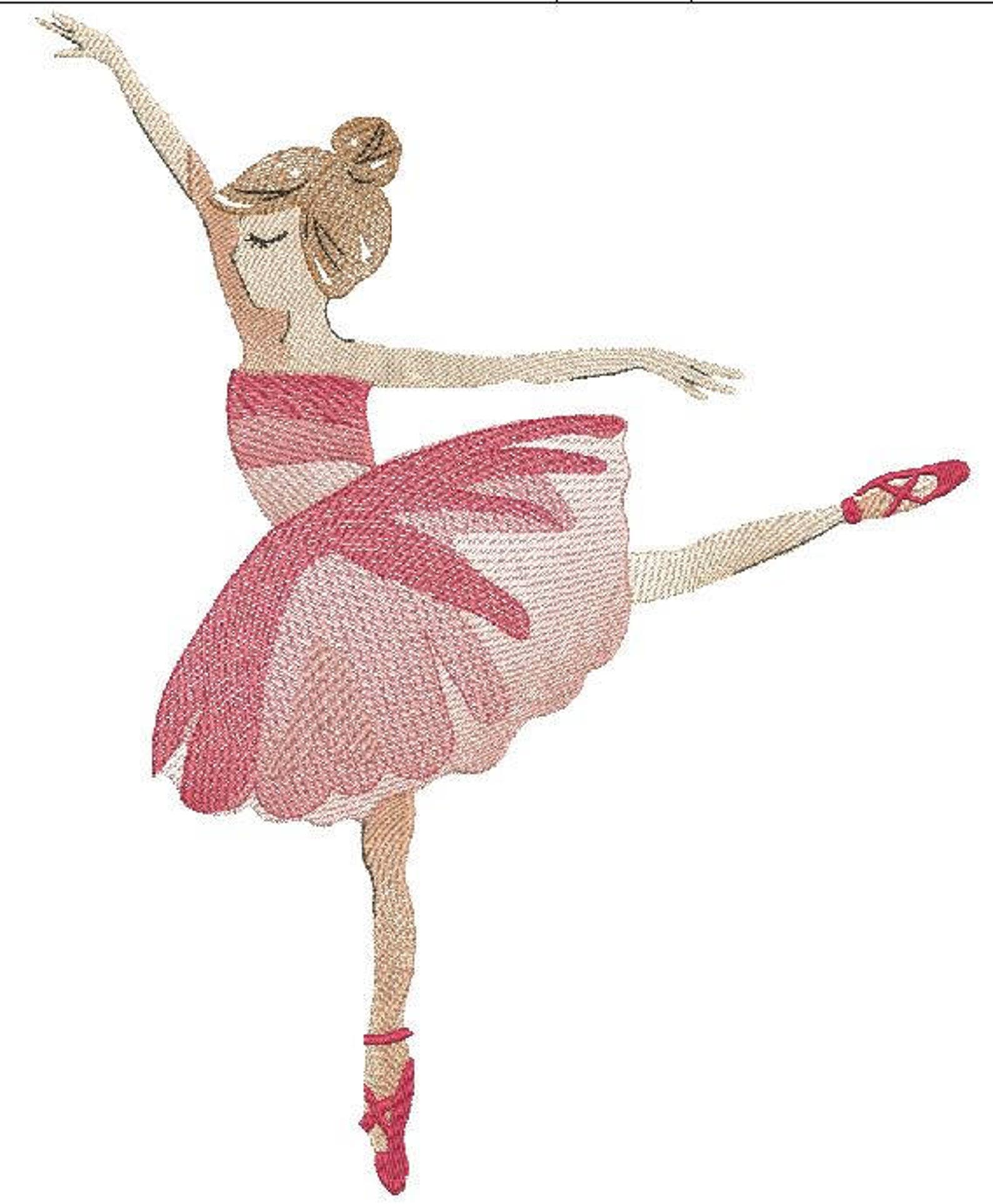 Ballerina Embroidery Design - Dance Embroidery Design - Princess ...