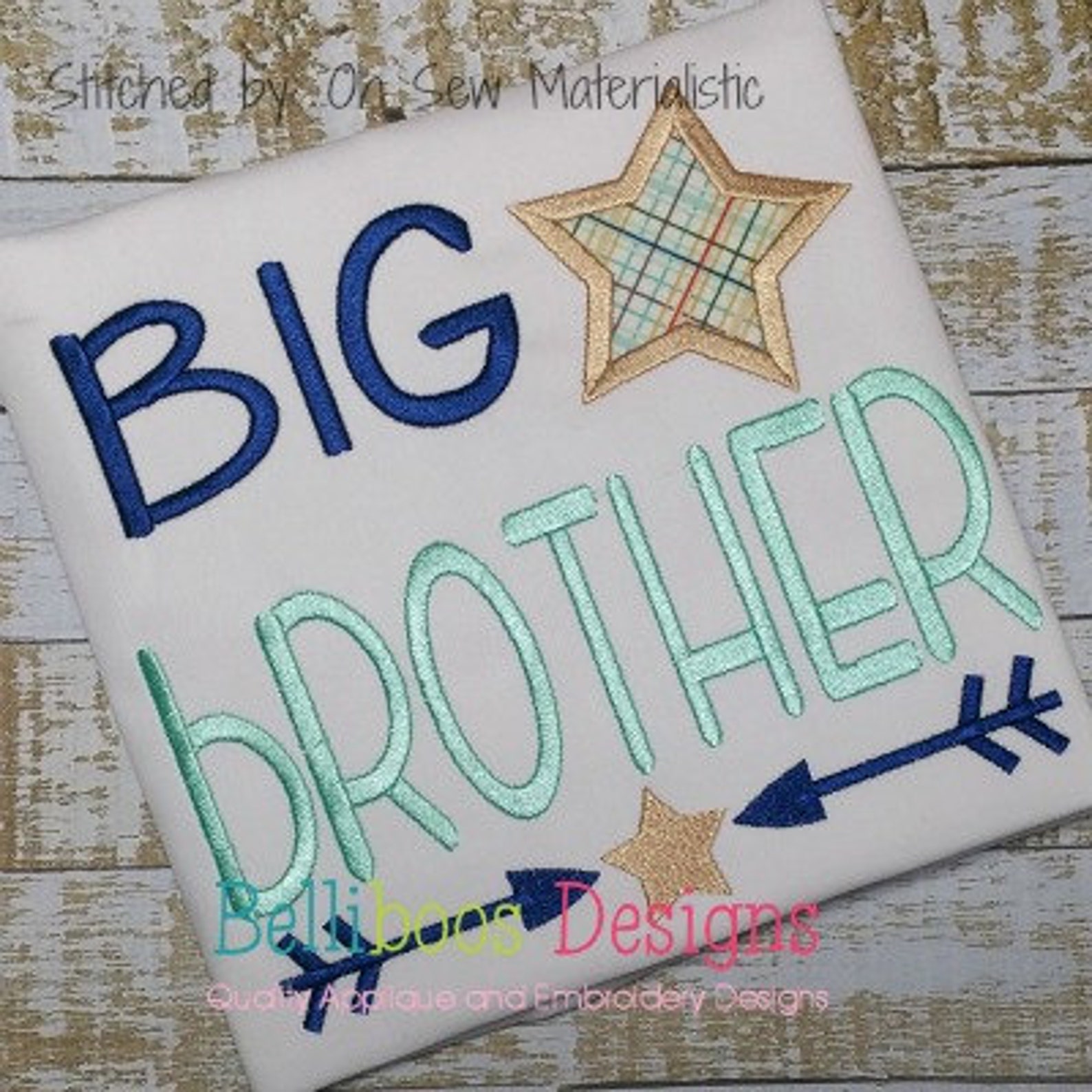 Big Brother Embroidery Design - Big Brother Applique Design - Sibling ...