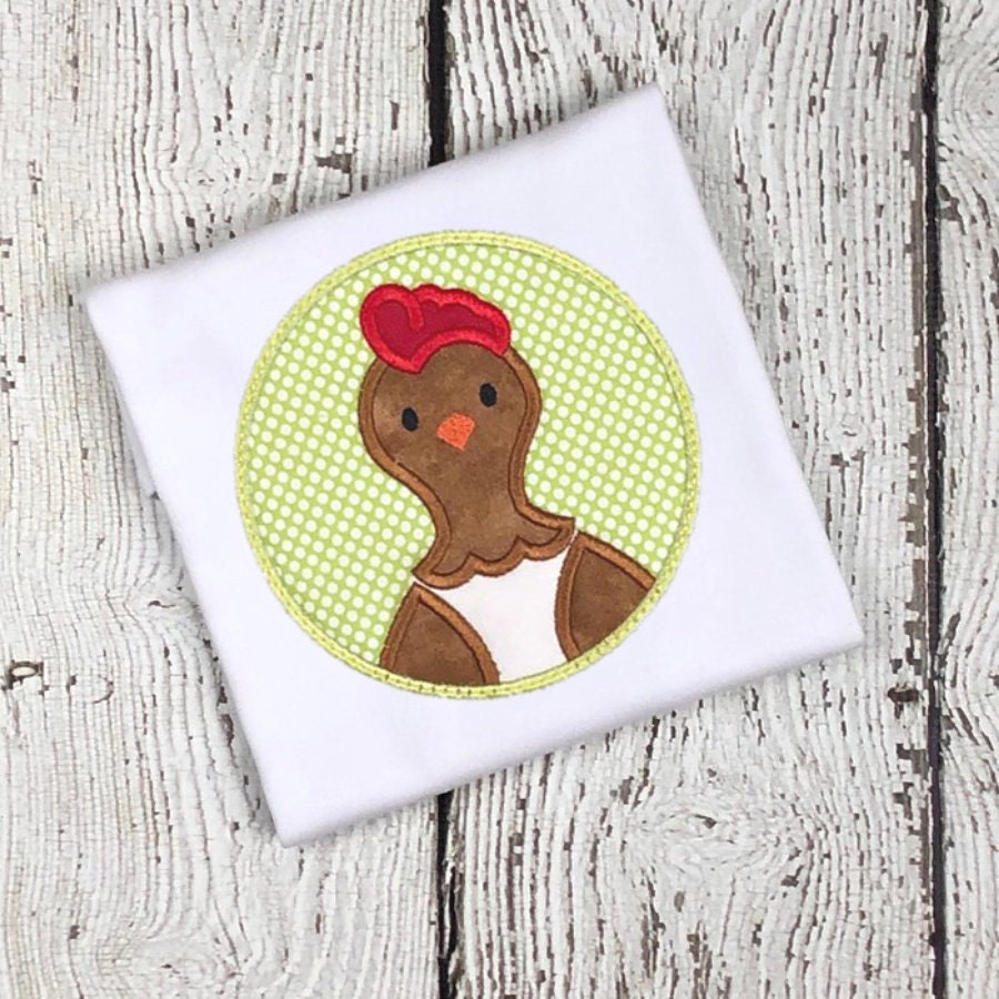 Rooster Applique Embroidery Design Chicken Applique Design - Etsy