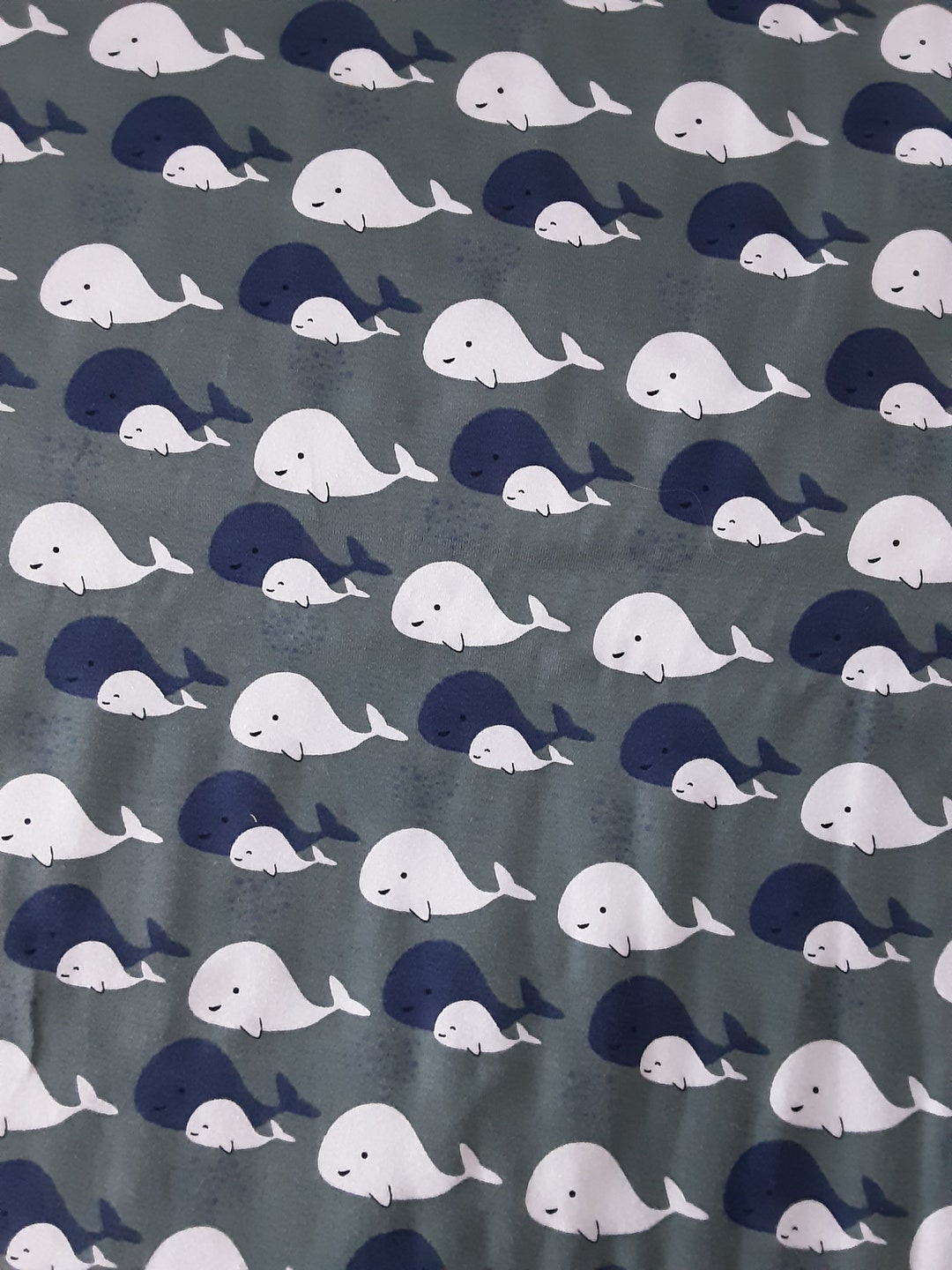 Jersey Fabric Whale Pink Whales Maritime Baltic Sea Jungle - Etsy