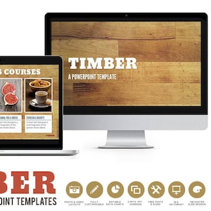 Timber Powerpoint Template With Distressed Wood Backgrounds - Etsy