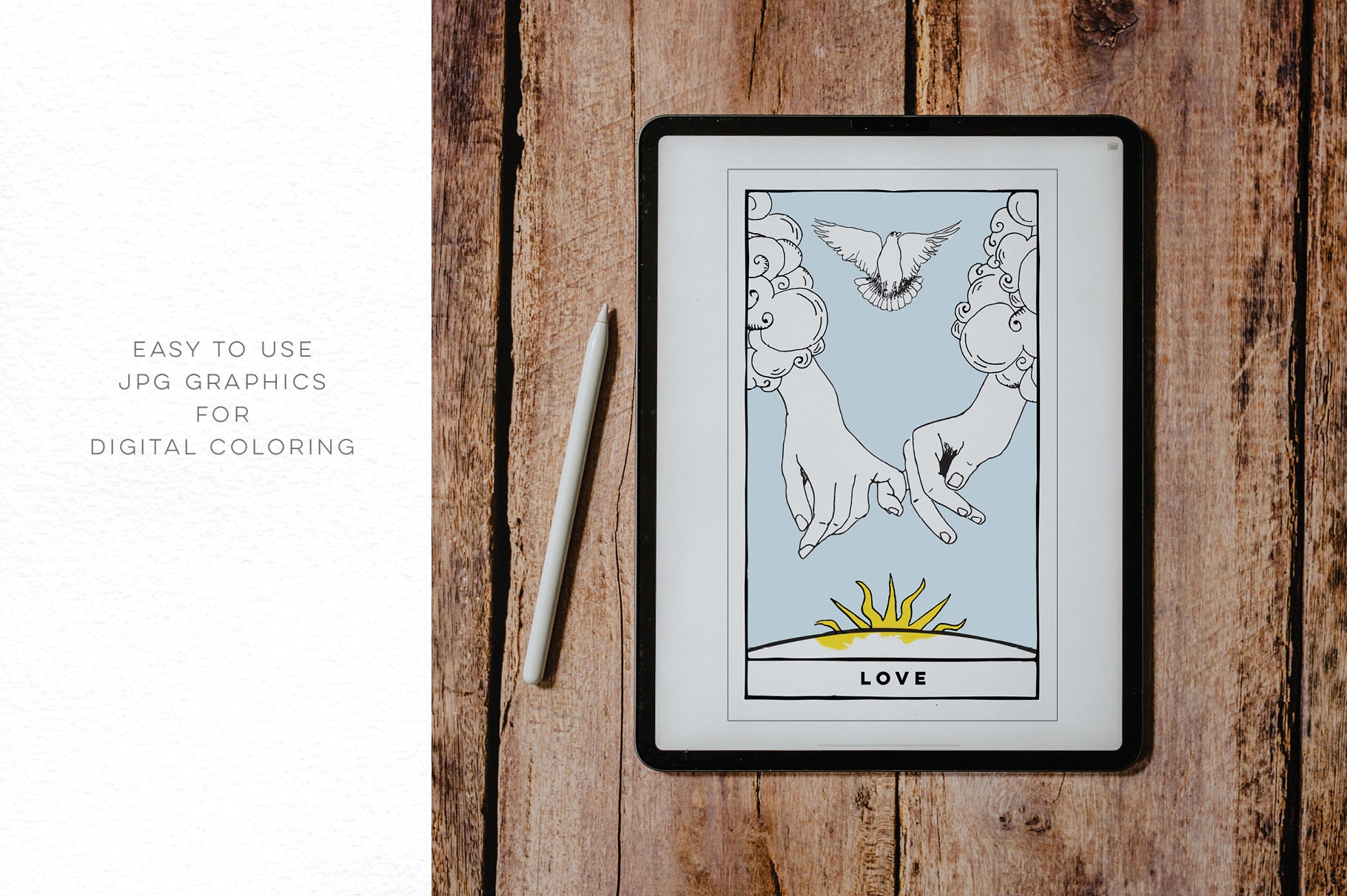 Celestial Oracle Card Printable Tarot Deck Coloring Book PDF | Etsy