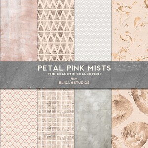 Petal Pink Mists: Rose Gold Digital Background Patterns and Textures ...