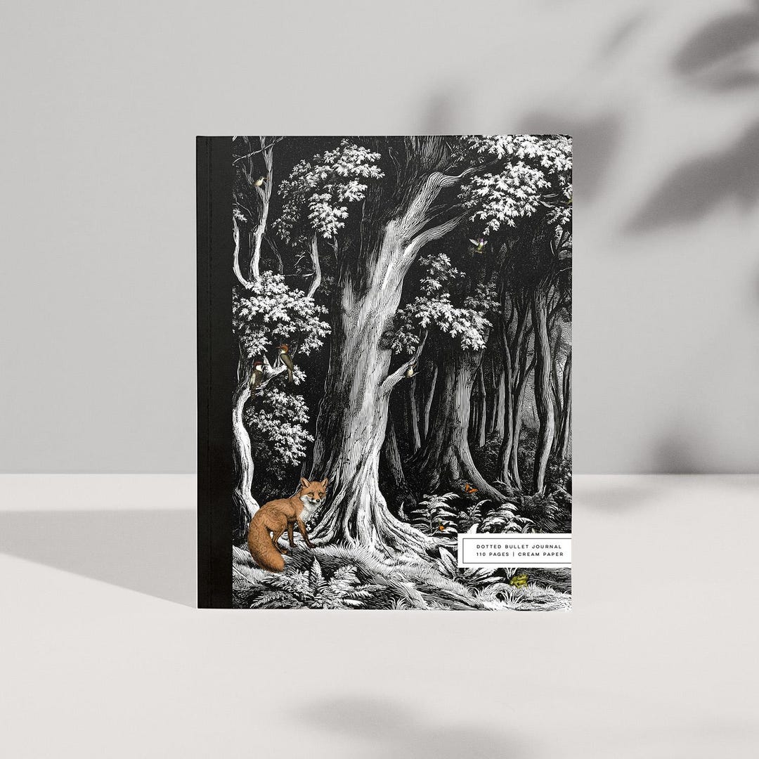 Bullet Journal W/ Forest Animals Illustration - Fox, Stag, Rabbits ...