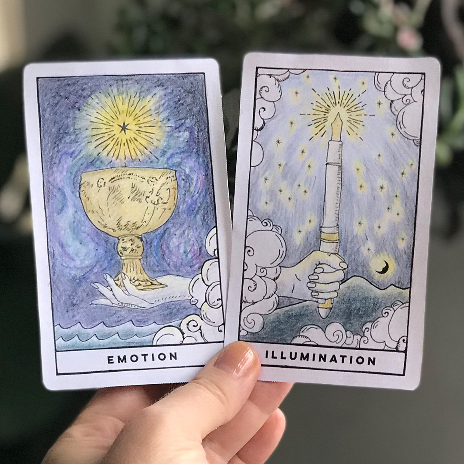 Celestial Oracle Card Printable Tarot Deck Coloring Book PDF of 25 ...