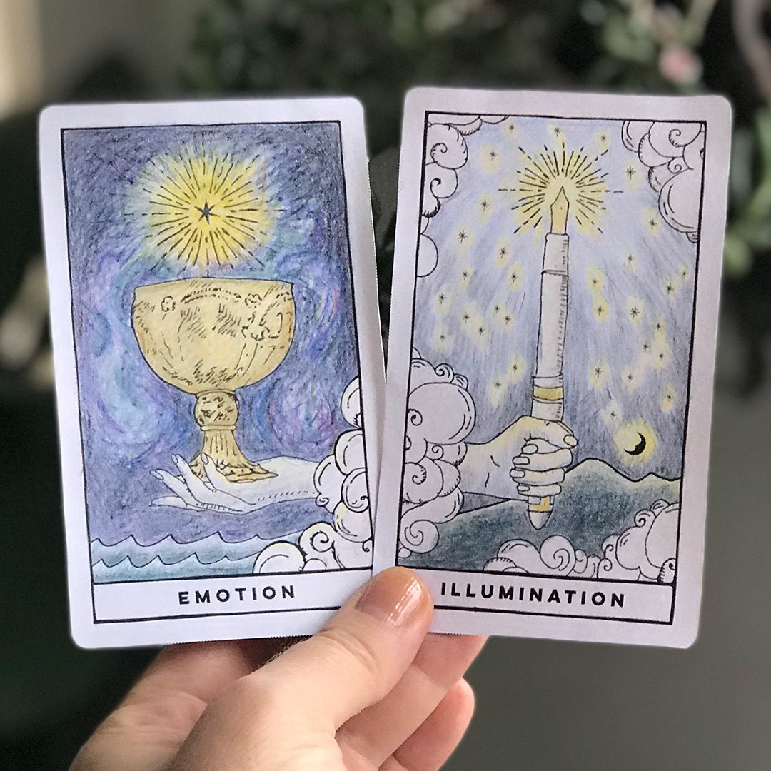 Celestial Oracle Card Printable Tarot Deck Coloring Book PDF of 25 ...