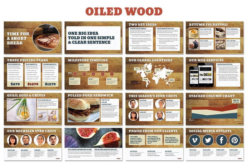 Timber Powerpoint Template With Distressed Wood Backgrounds - Etsy