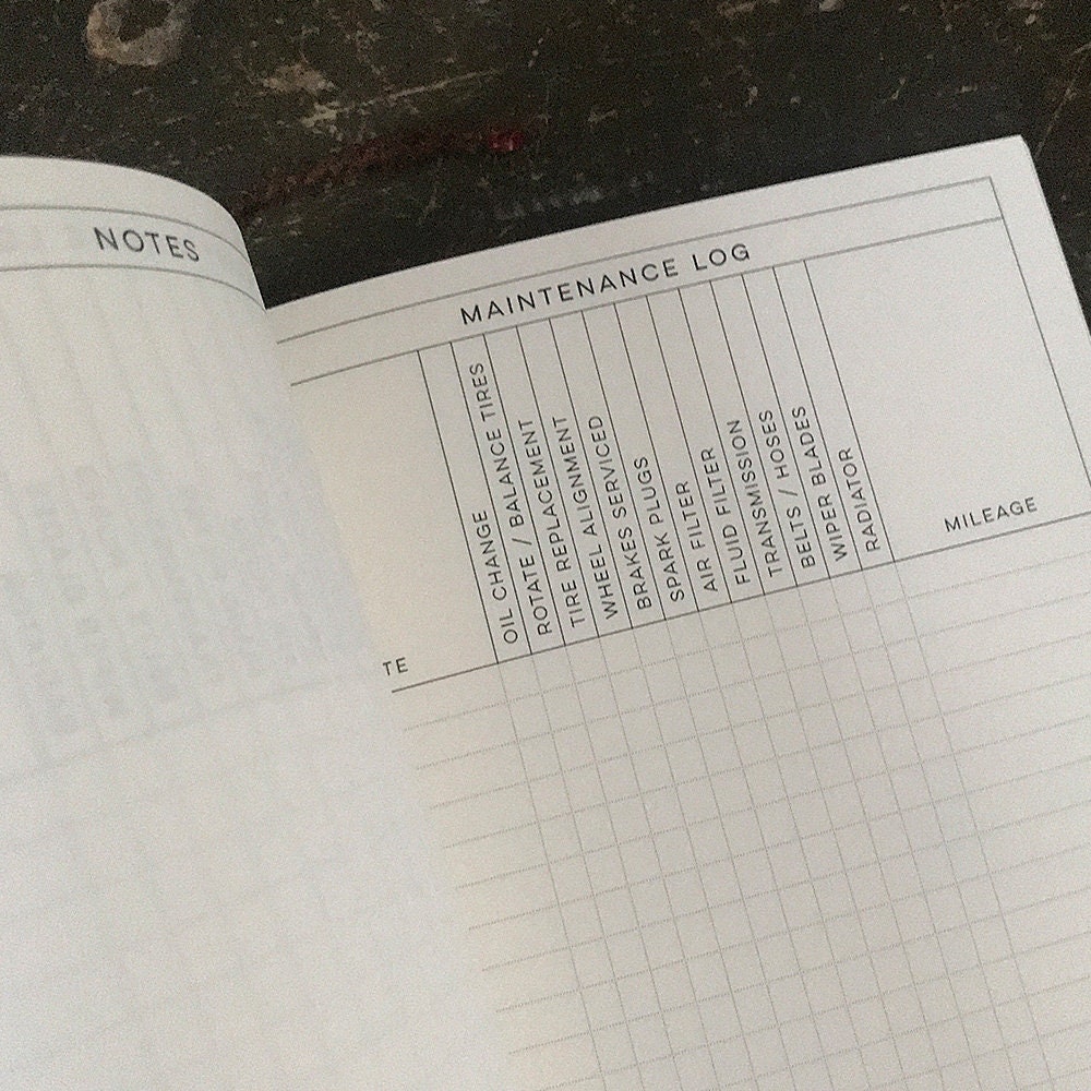 Vehicle Maintenance Journal | Micro-car 6x9 Tax Notebook Paperback ...