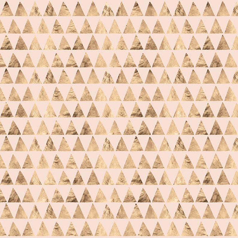 Rose Gold Leaf Digital Organic Geometric Patterns: Triangles - Etsy