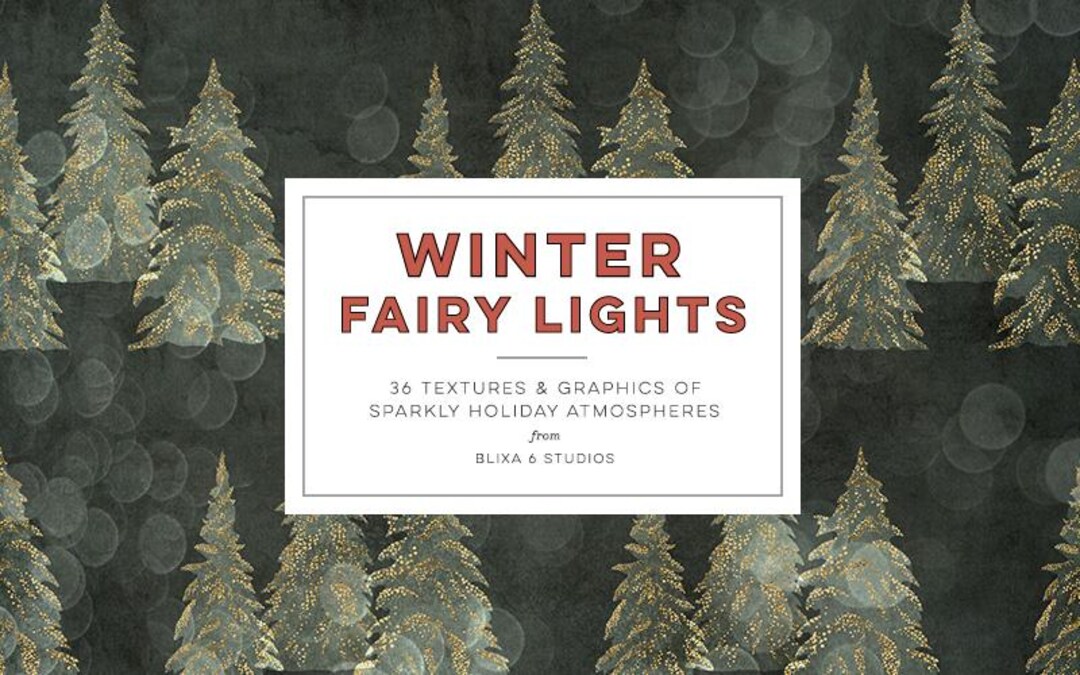 36 Winter Fairy Lights Golden Holiday Digital Background Graphics - Etsy