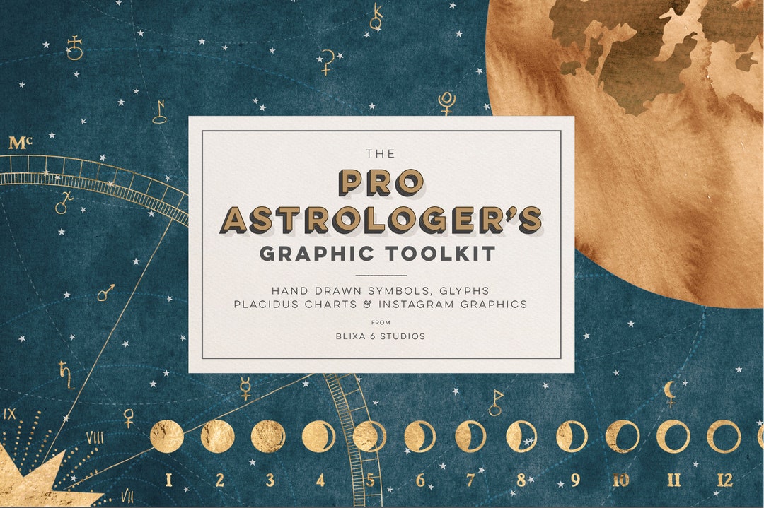 Pro Astrology Graphic Design & Instagram Template Kit | Zodiac Wheel ...