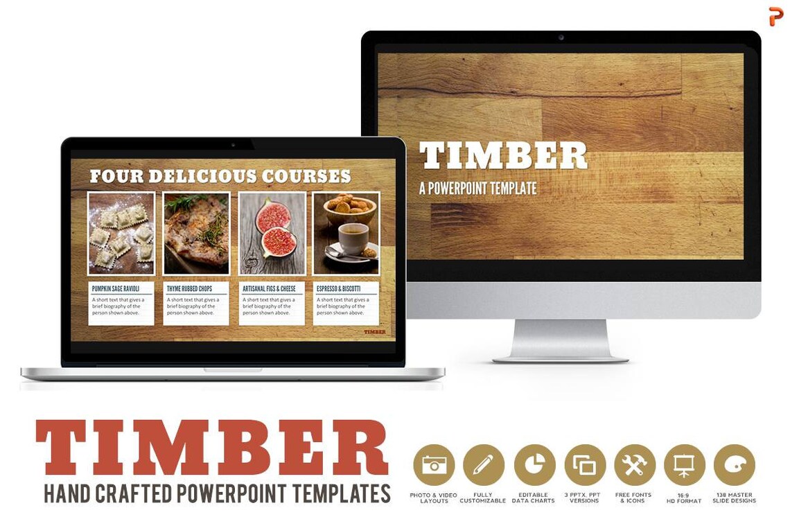 Timber Powerpoint Template With Distressed Wood Backgrounds - Etsy