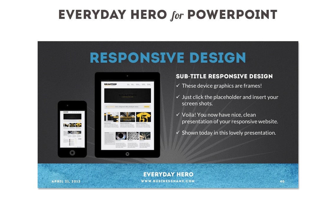 Everyday Hero Powerpoint Presentation Templates With Watercolor ...