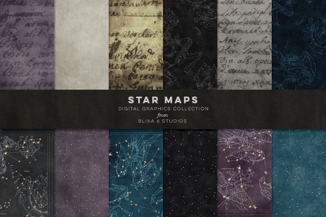 The Star Maps Collection of Ancient Astronomical Constellations and ...