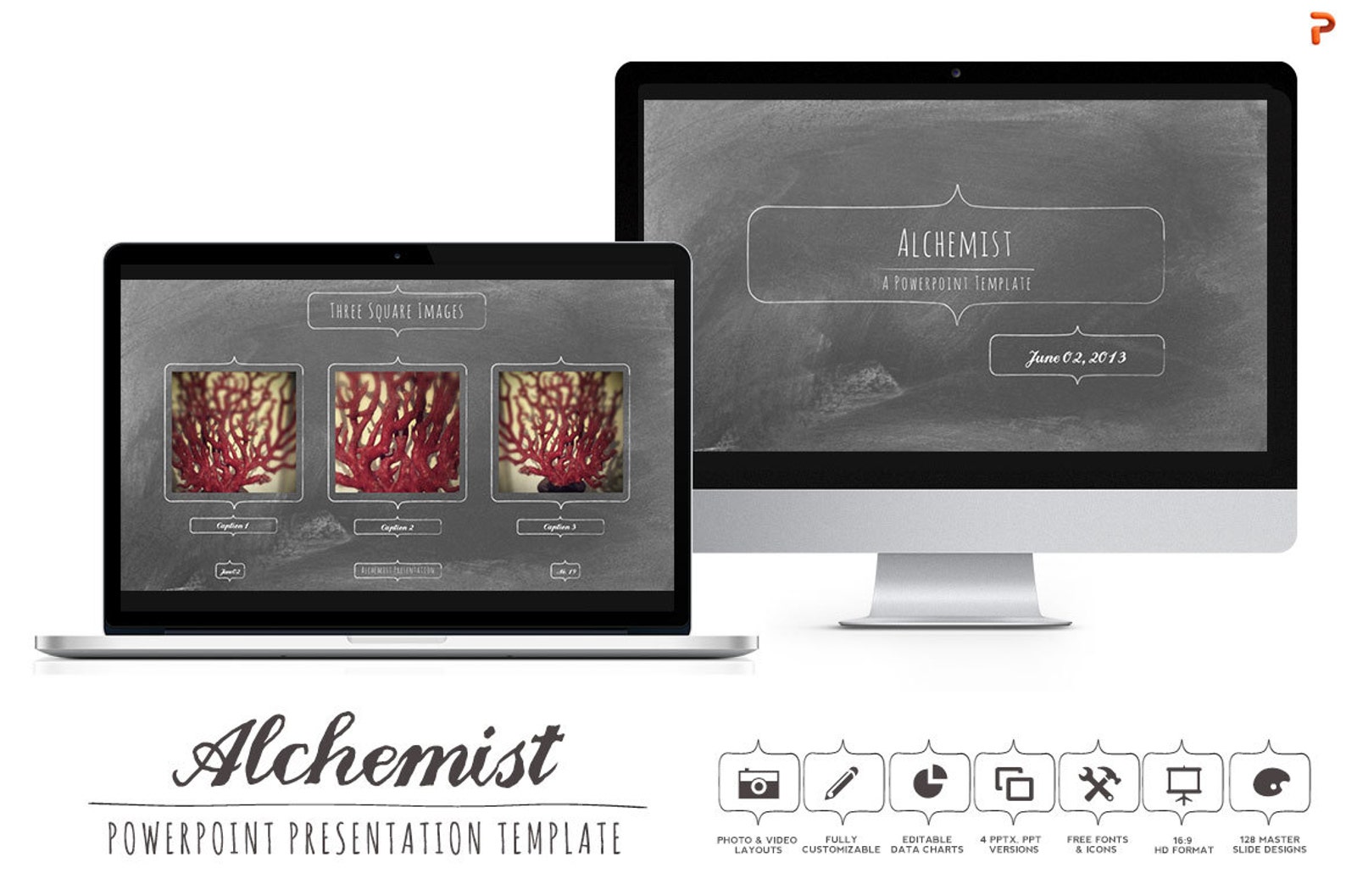 Alchemist Powerpoint Template | Vintage Chalkboard, Watercolor, Aged ...