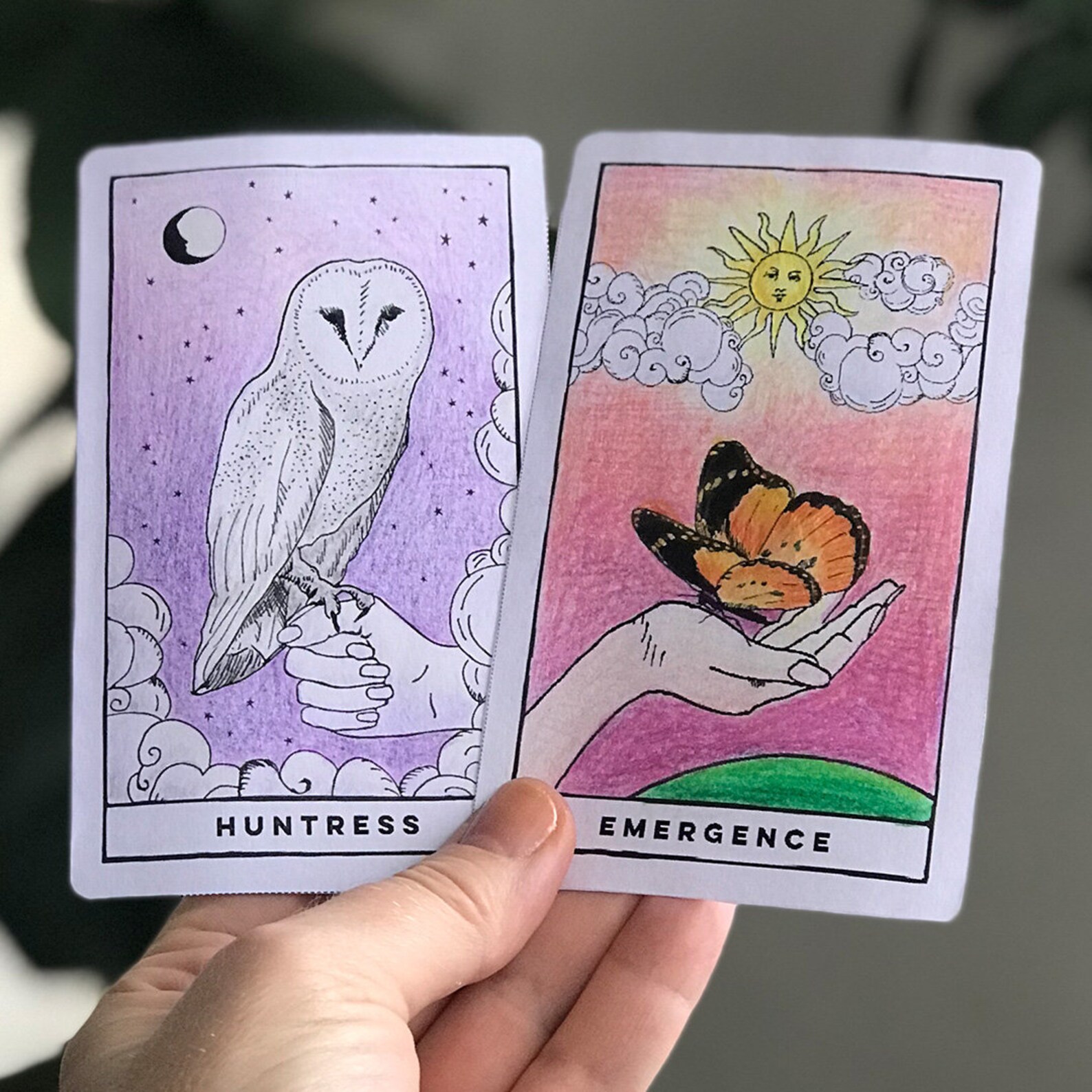 Celestial Oracle Card Printable Tarot Deck Coloring Book PDF of 25 ...